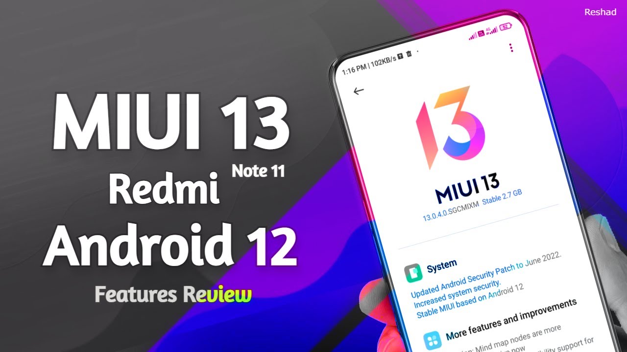 Redmi Note 11 Android 12 Features Review Bangla | MIUI 13.0.4.0 Stable Update For Redmi Note 11 ...