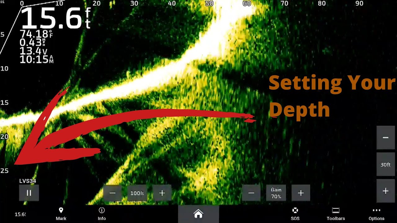 Garmin LVS34 Depth Setup - YouTube