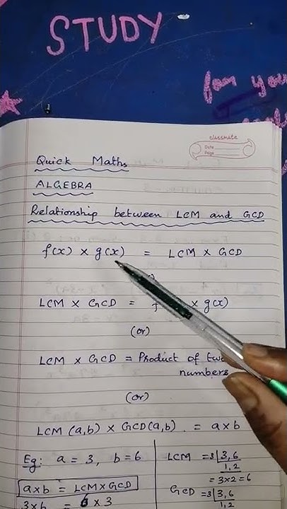 Relationship between LCM and GCD - YouTube