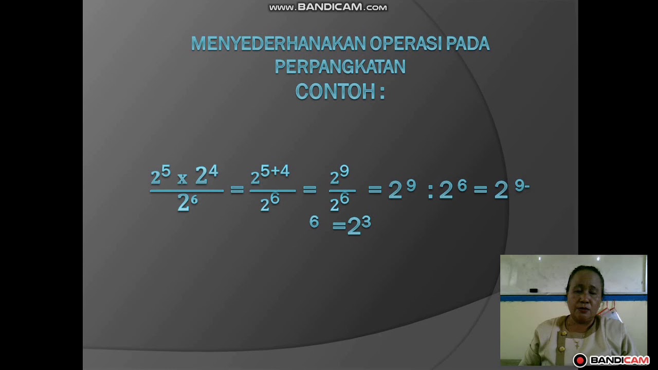 Menyederhanakan operasi pada perpangkatan (Materi Matematika kelas IX ...