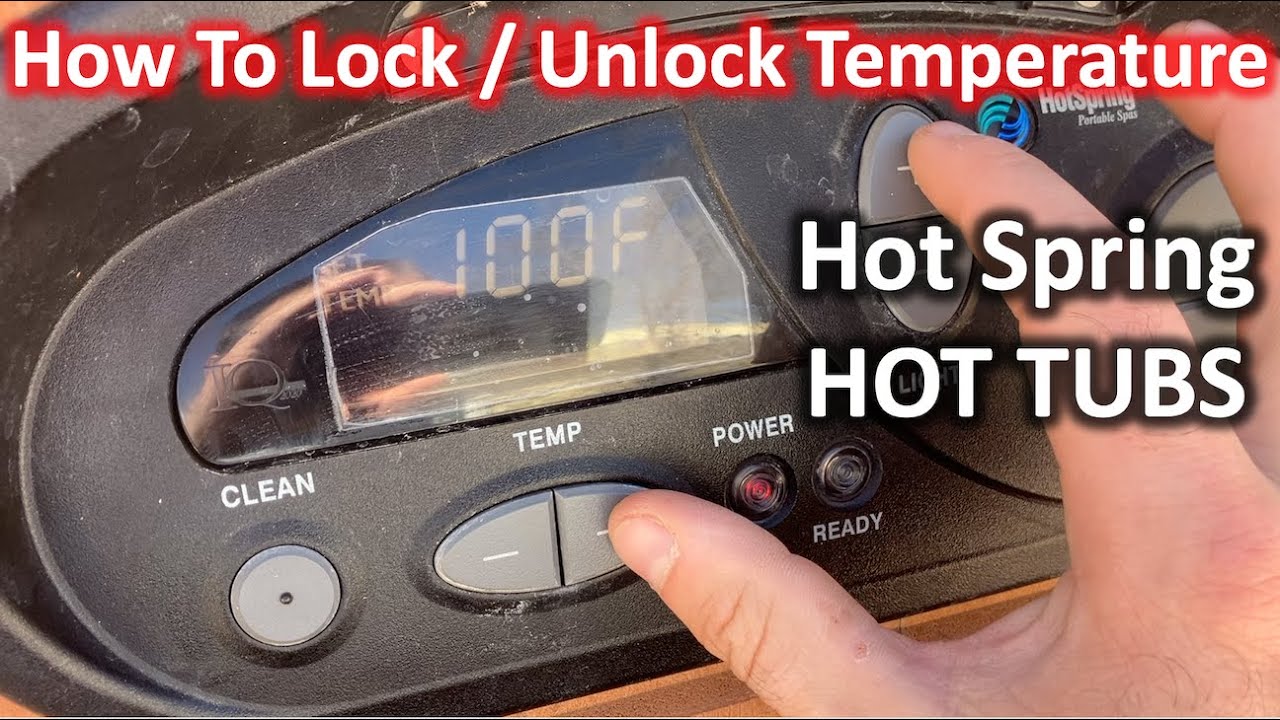 Lock Unlock the Temperature & Set Temp UE Error Hot Spring Hot Tub Spa ...