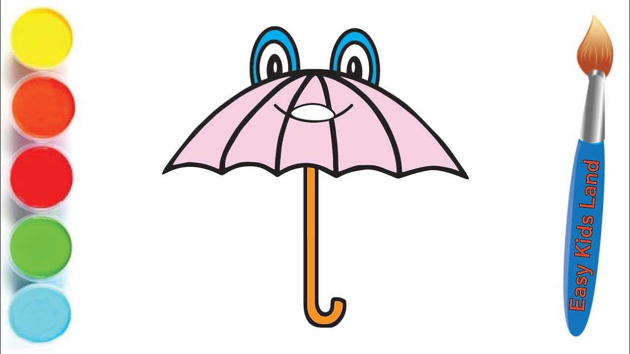 How to draw an umbrella easy || SIMPLE DRAWING - YouTube