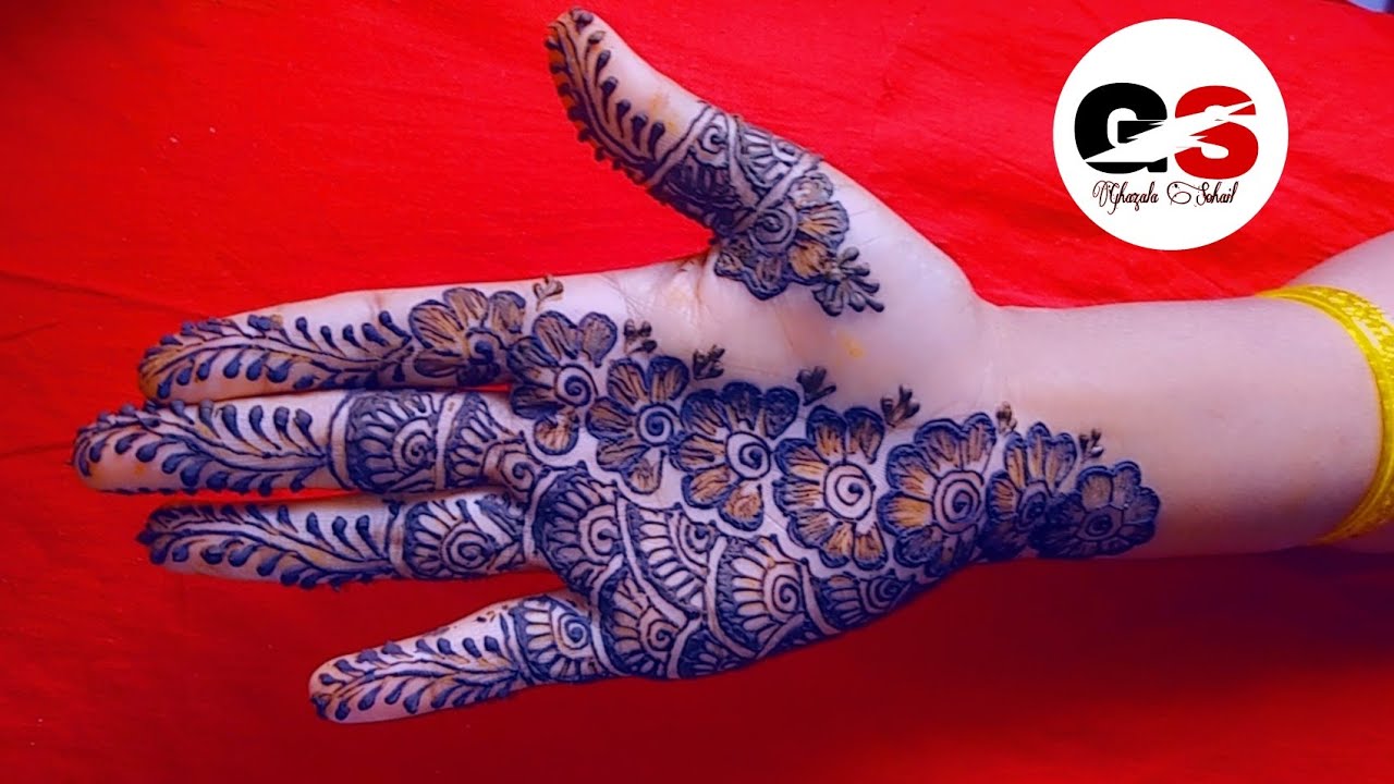 VERY BEAUTIFUL LATEST FLORAL ARABIC MEHNDI DESIGN FOR FRONT HAND ...