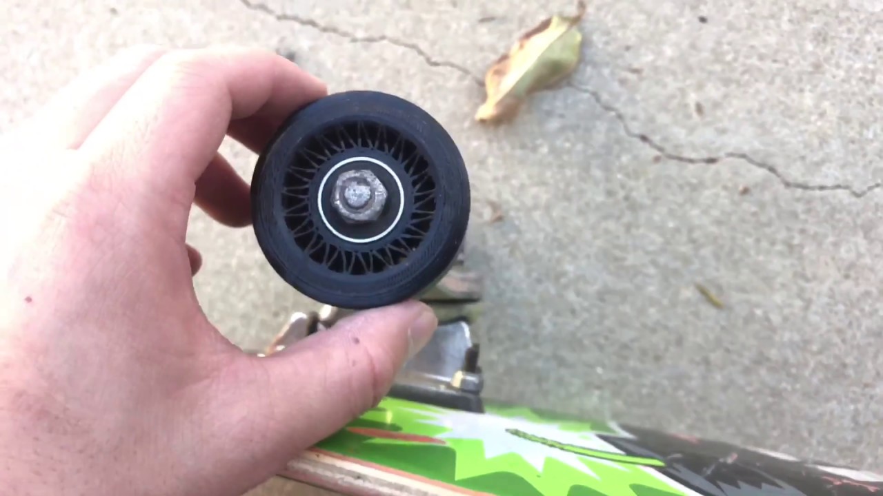 3D Printed Flexible 95A Durometer Skateboard Wheels - YouTube