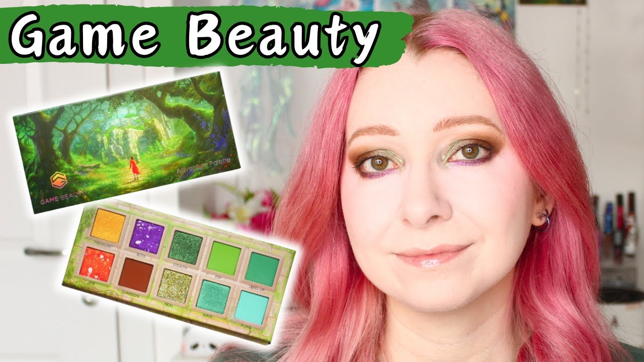 Game Beauty Adventure Palette | Purple & Green Makeup Look - YouTube