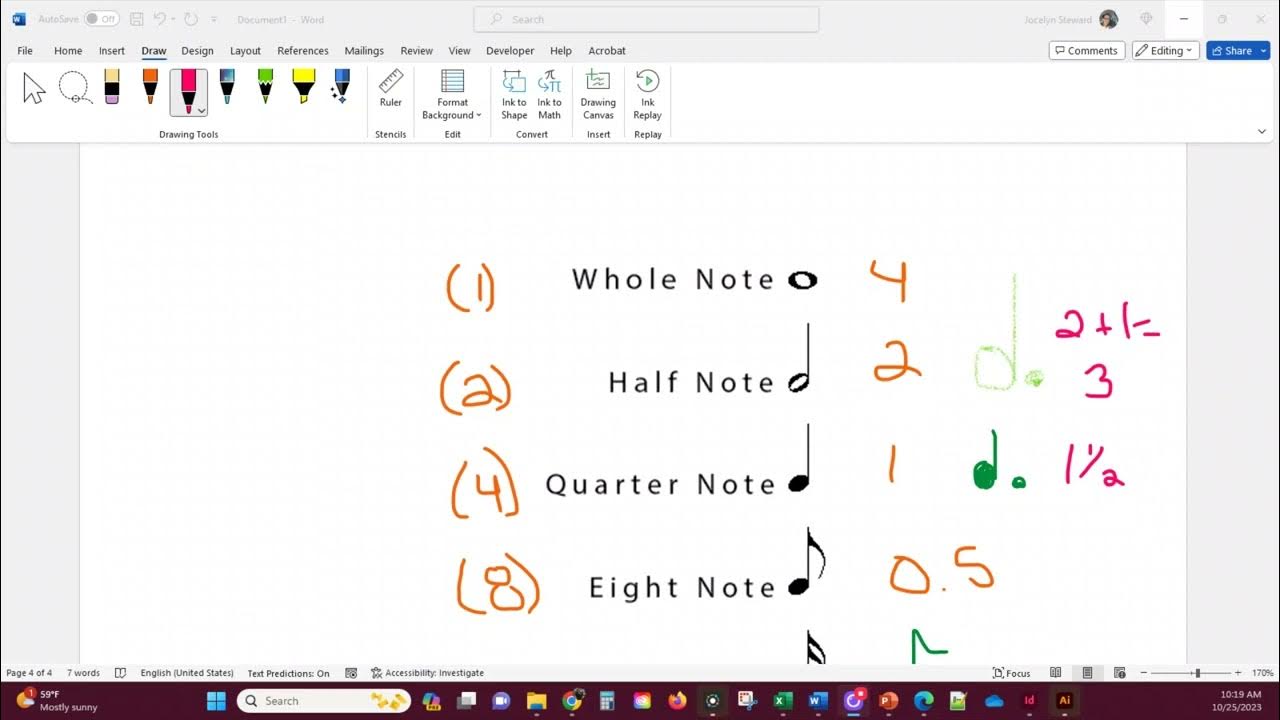 Music Theory - Music Notation - Whole, Half, Quarter Notes - YouTube