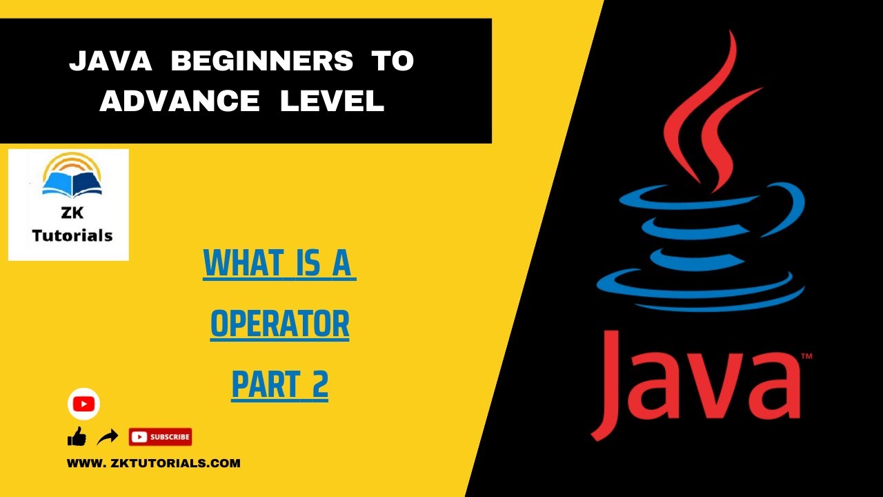 09 Operators In Java Next Part What Is Operator Java Tutorials For 7105