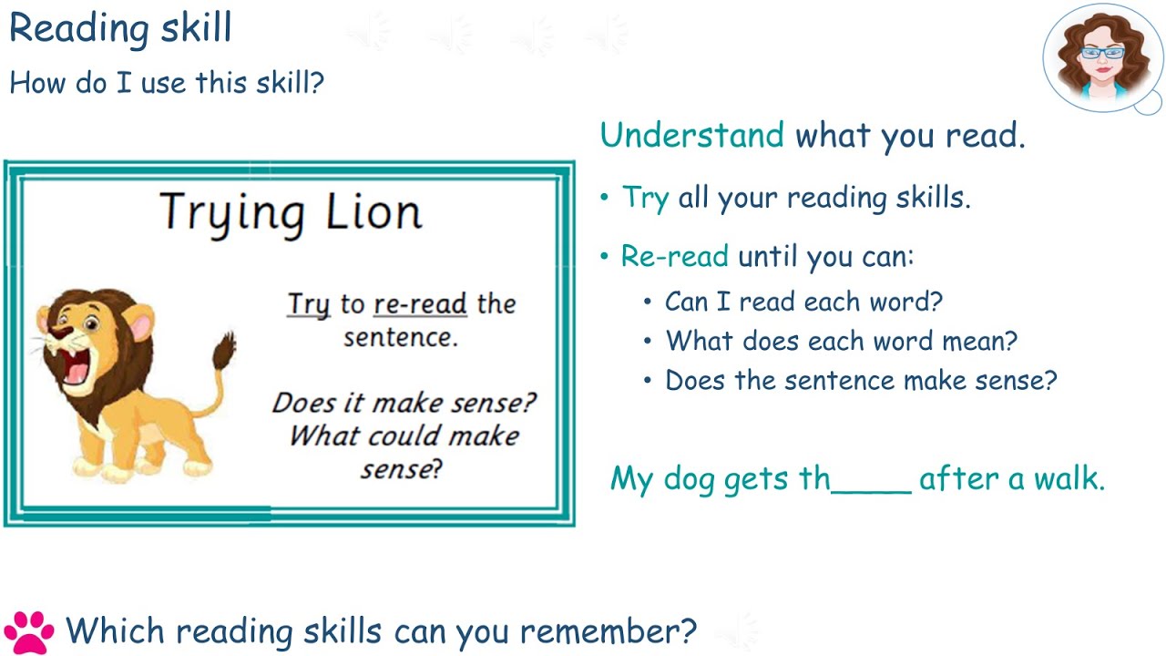 Early Reading Skill: 8. Trying Lion - YouTube