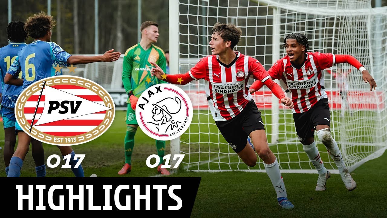 HIGHLIGHTS | Liam Slaats schiet PSV O17 voorbij Ajax O17 🔥 - YouTube