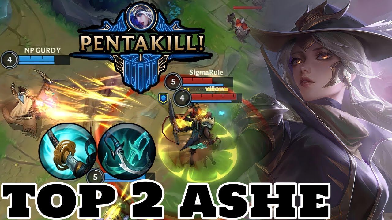 Wild Rift Ashe - Top 2 Ashe Gameplay Pentakill Rank Master - YouTube