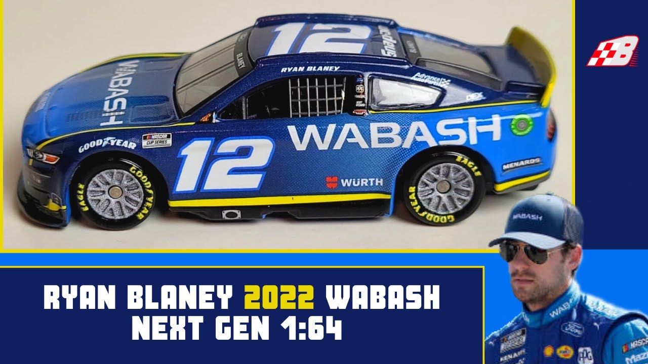 **NASCAR DIE-CAST REVIEW** Ryan Blaney 2022 WABASH 1:64 - YouTube
