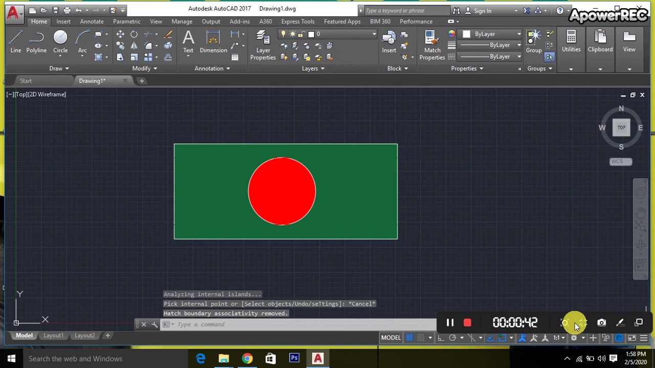 AutoCAD Tutorial National Flag of Bangladesh - Redesign Engineering ...