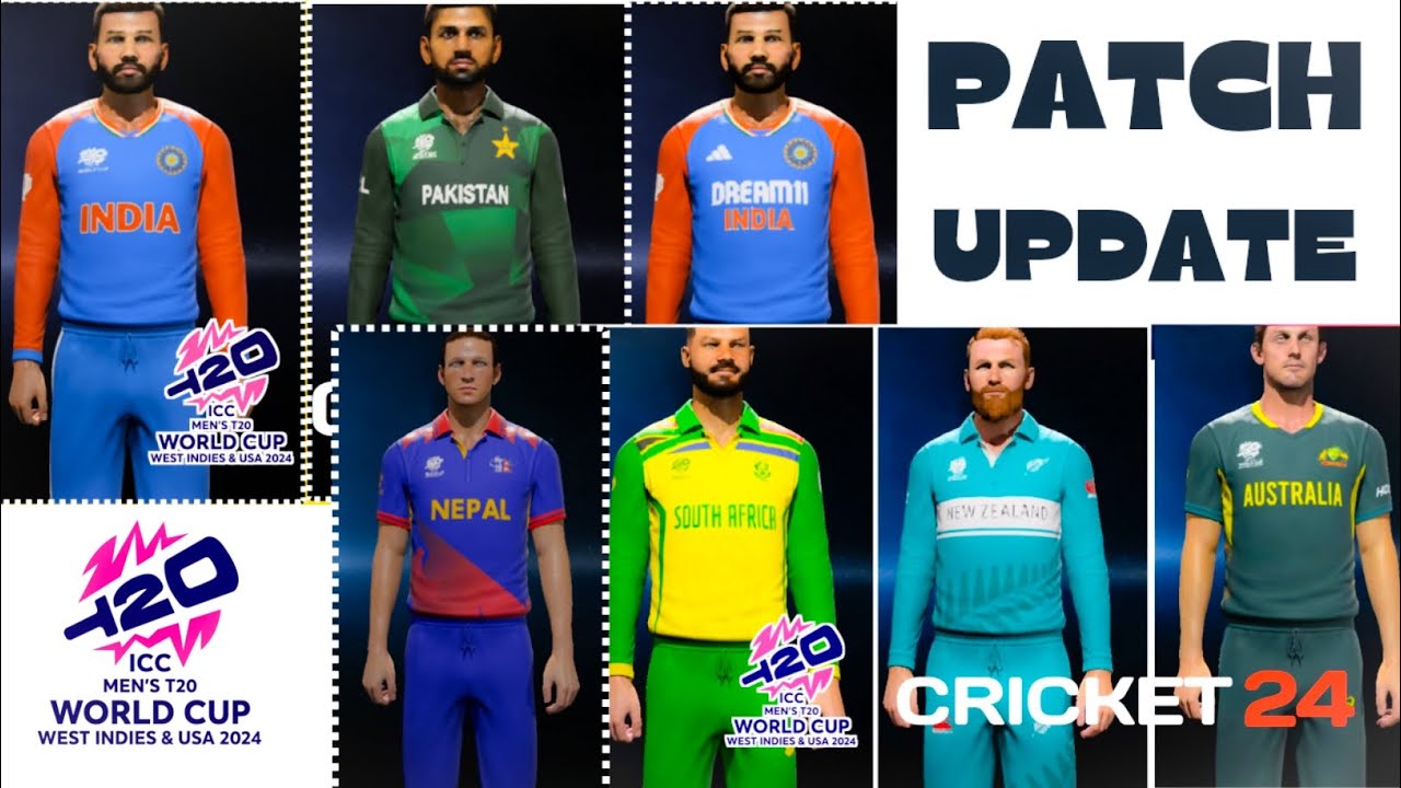 Cricket 24: T20 Wc 24 Kits Patch | Cricket 24 World Cup 2024 Jersey Patch | #GameAttic # ...