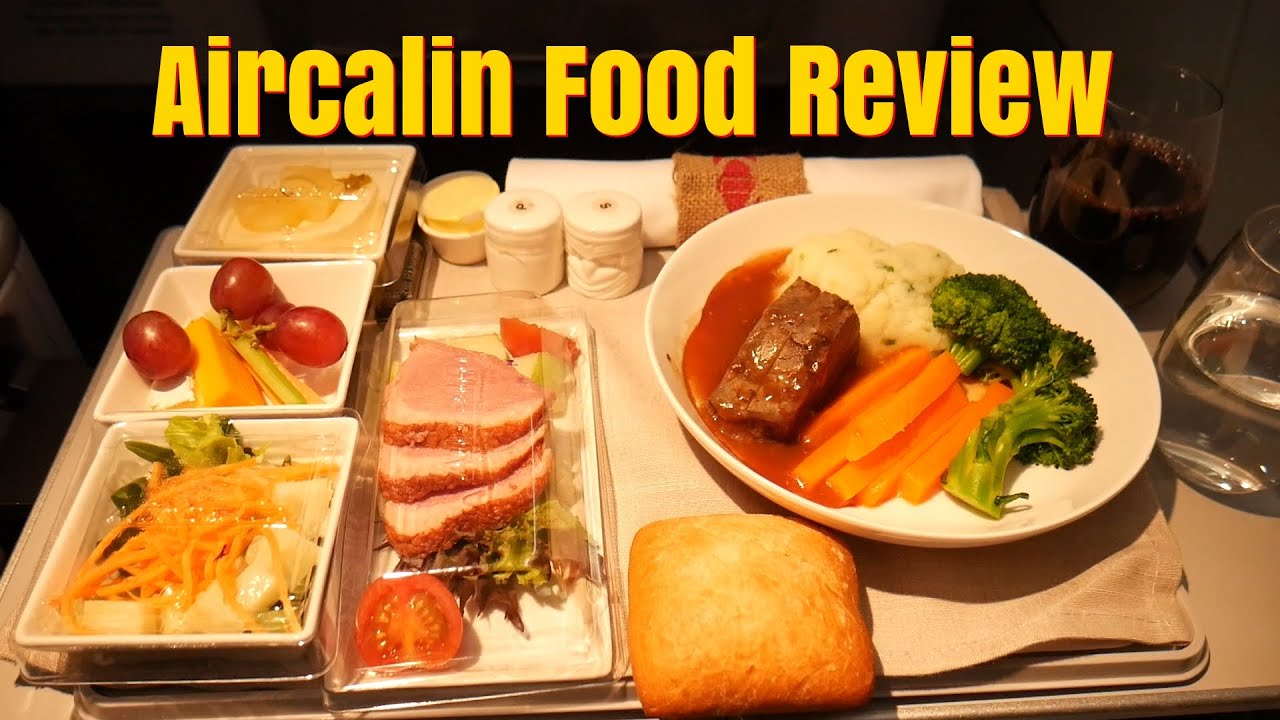 Aircalin New Caledonia Business Class Airline Food Review - YouTube