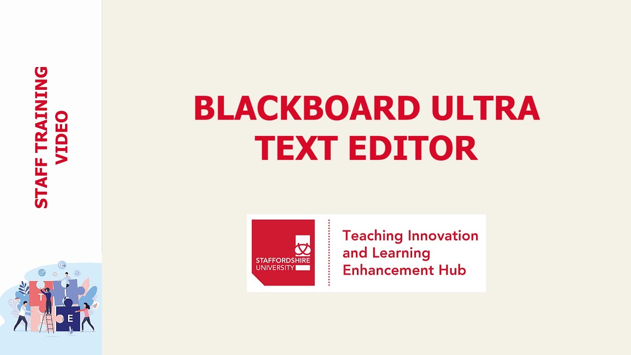 Blackboard Ultra Text Editor - YouTube