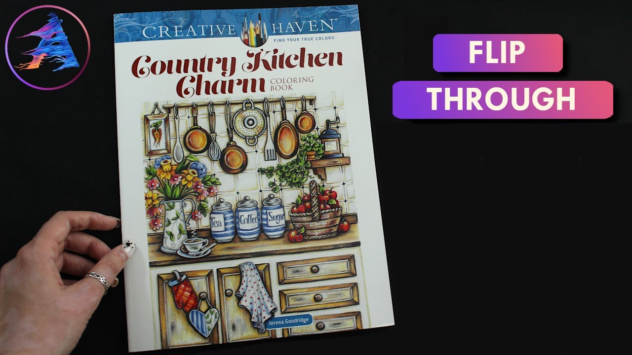 FLIP THROUGH: "COUNTRY KITCHEN CHARM" | Coloring Book by Creative Haven ...