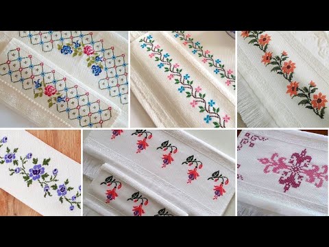 ETAMİN HAVLU ÖRNEKLERİ | KANAVİCE İŞLEMELİ HAVLU MODELLERİ |