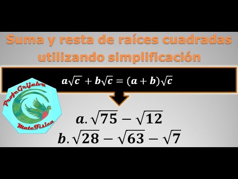 Suma y resta de raíces cuadradas utilizando simplificación - YouTube