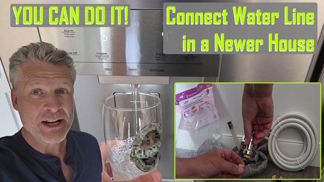 EASY! How To Connect a Waterline to a Refrigerator / Icemaker - YouTube