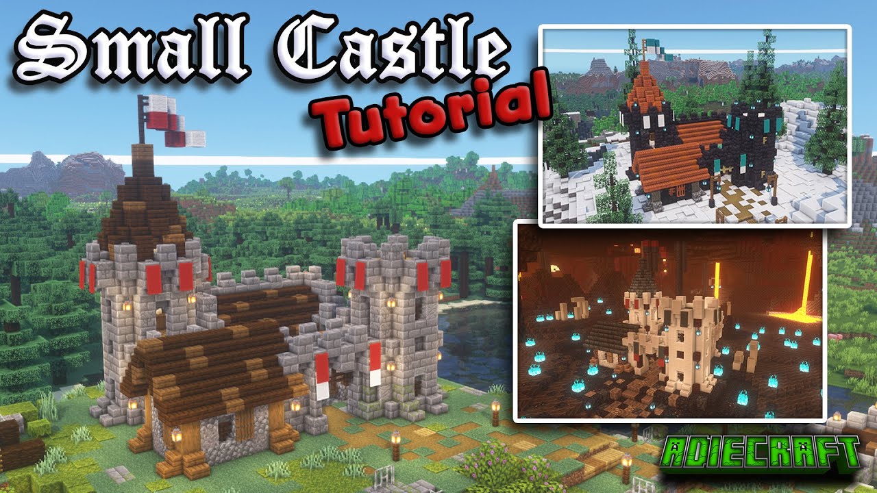 Minecraft Easy Castle Tutorial - How to build a Small Minecraft Castle ...