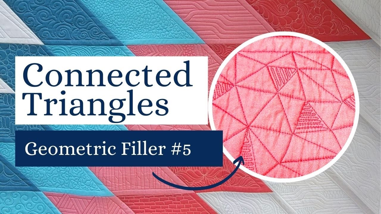 Machine Quilting Connected Triangles: Fillers Free-motion Challenge ...