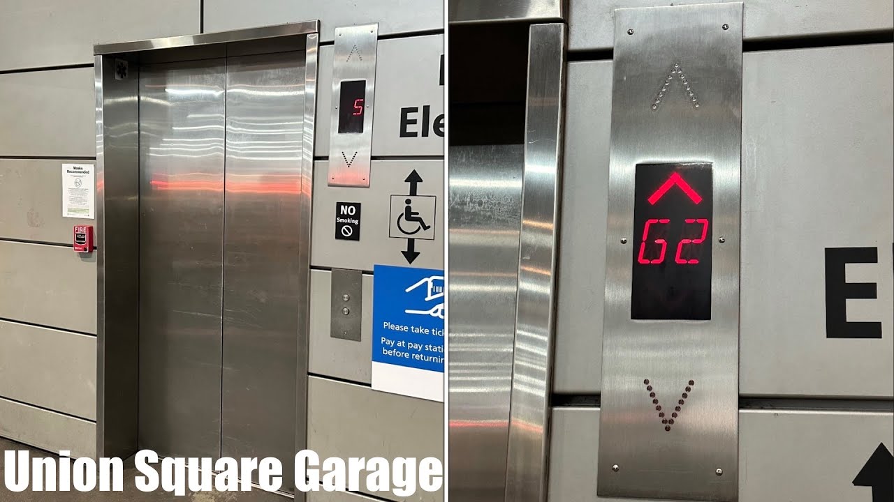Otis Roped Hydraulic Plaza Elevator @ Union Square Garage, San ...