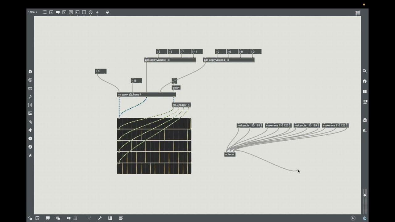 euclidean rhythm generator in gen~ max/msp - YouTube