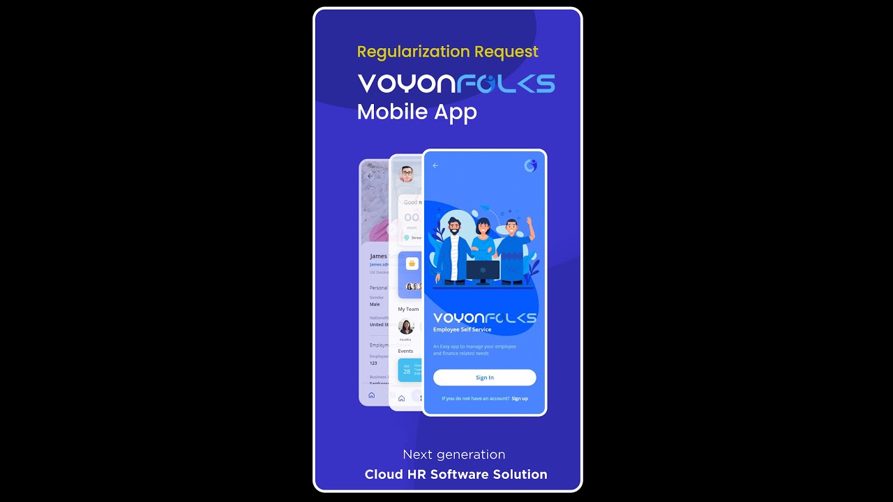Voyon Folks HRMS Mobile App :: Attendance Reqularization - YouTube