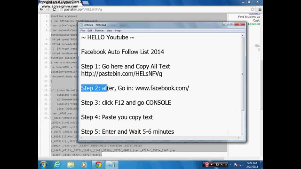 Facebook Auto Follow List 2016 /NewUpdate - YouTube