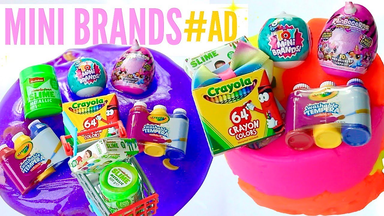 Unboxing Mini Brands + Adding SLIME// Mixing Zuru Mini Brands Into ...