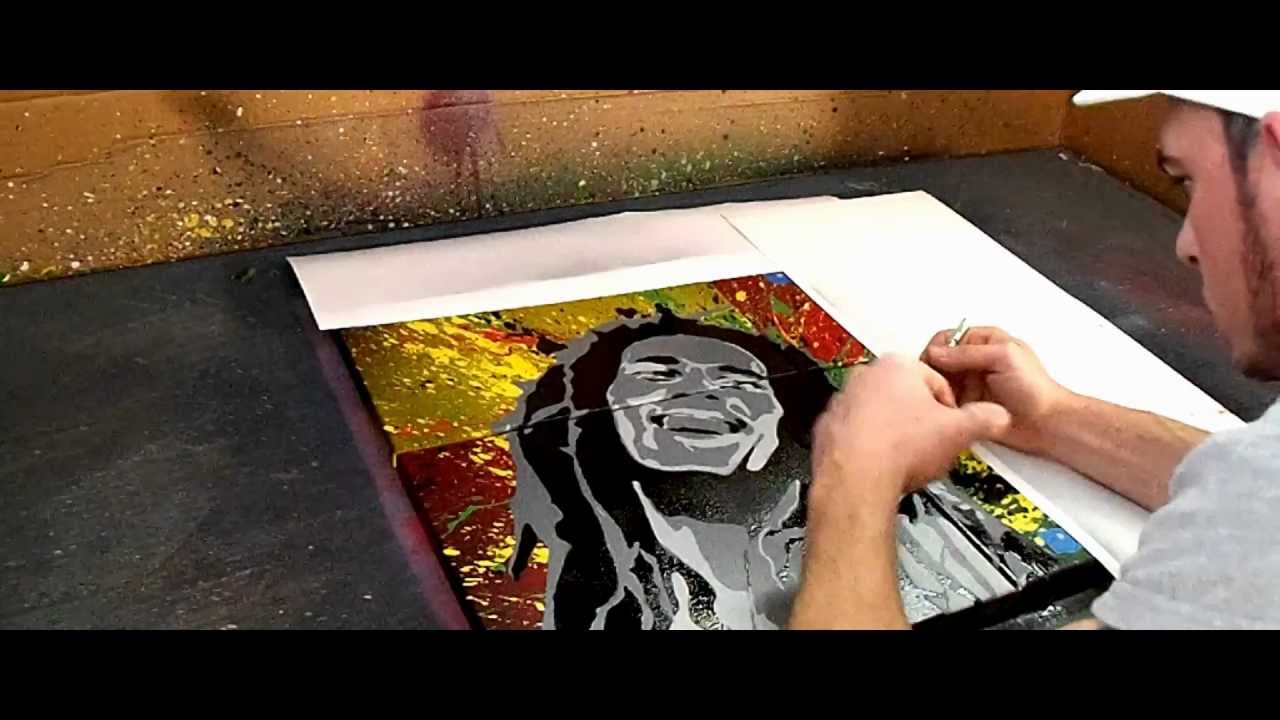 Bob Marley 4 Canvas Multilayer Stencil - YouTube