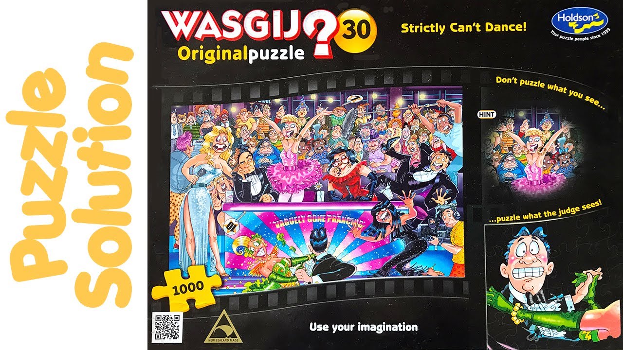 Wasgij Jigsaw Puzzle Solution - Original 30 Strictly Can't Dance! - YouTube