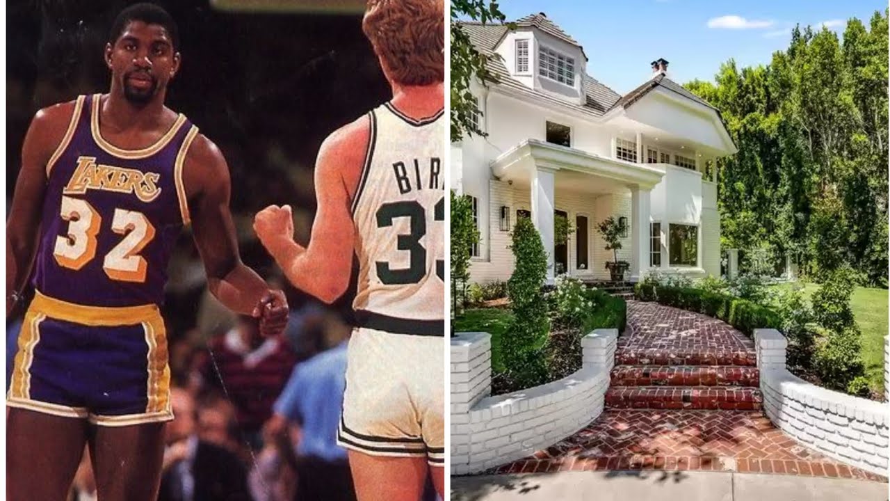 magic Johnson house tour in Bel Air with indoor basketball court $14.5 ...