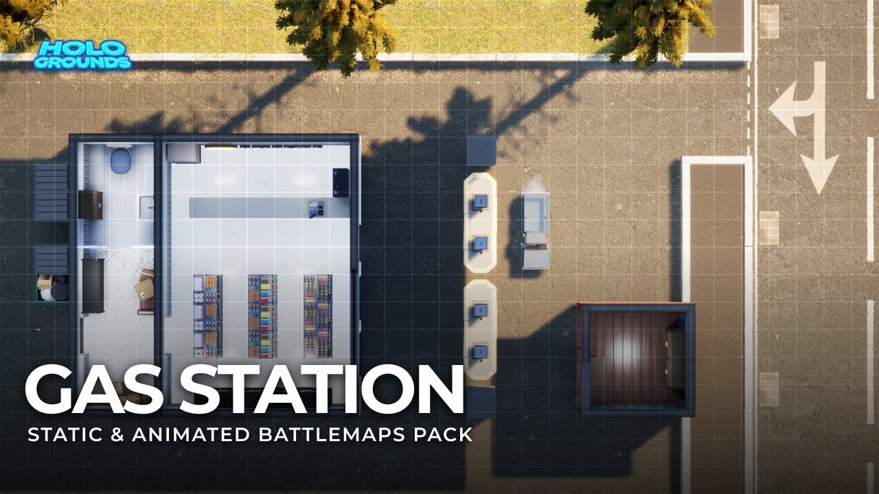 Gas Station Animated #Battlemaps Pack - YouTube