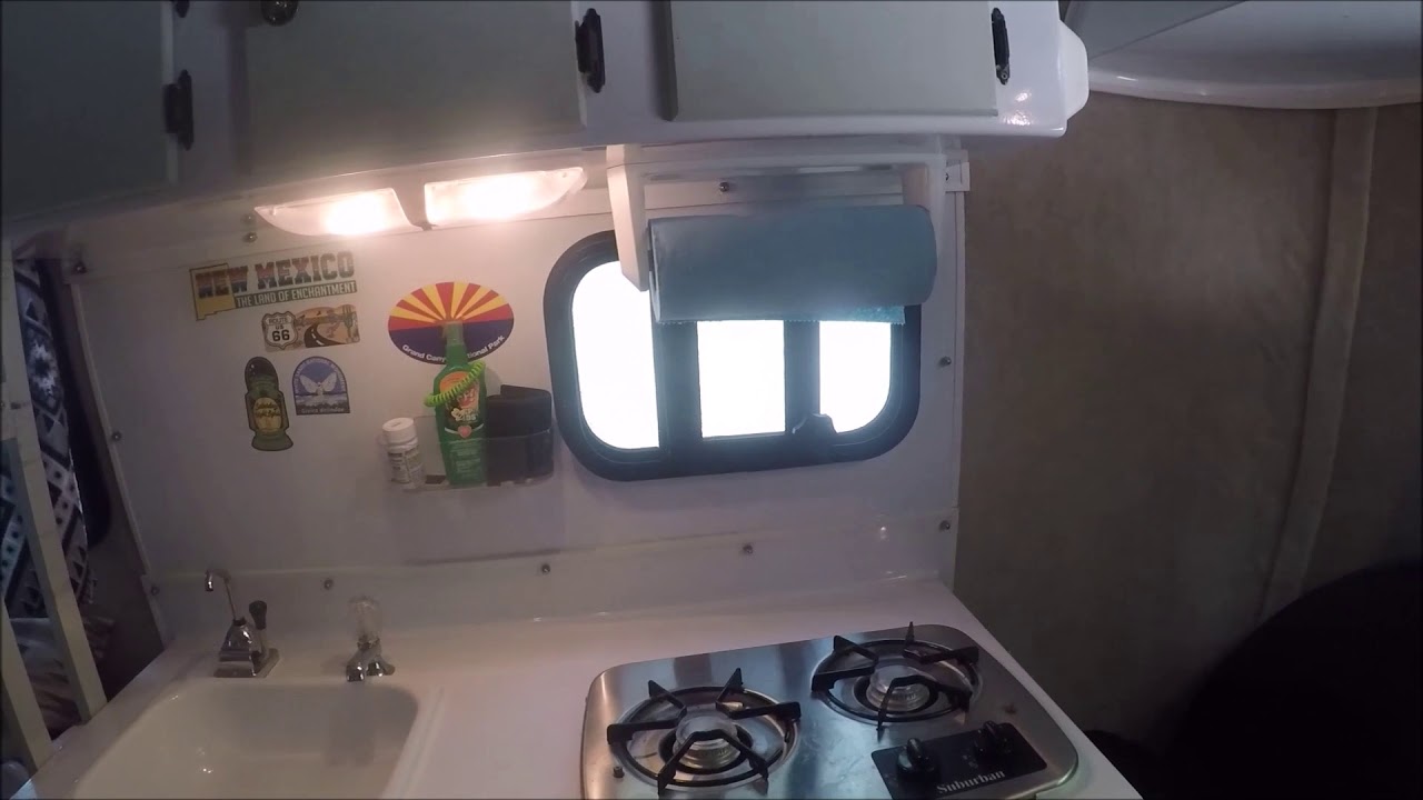 Tour of My 2017 13ft Scamp Travel Trailer at Camp in use. - YouTube