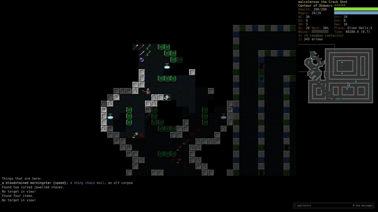 Let's Play Dungeon Crawl Stone Soup Centaur Hunter Part 3 (Elf, Slime ...
