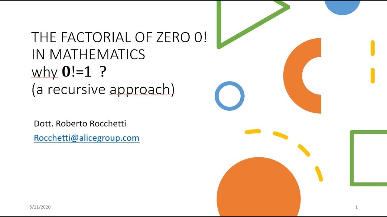 FACTORIAL OF 0. 0! FACTORIAL OF ZERO IN MATHEMATICS. RECURSIVE ...
