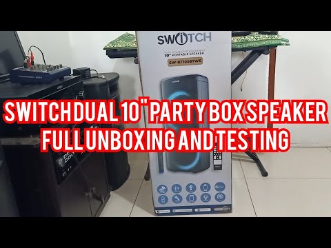 Switch Dual 10" Party Box Bluetooth Speaker Full Unboxing and Testing ...