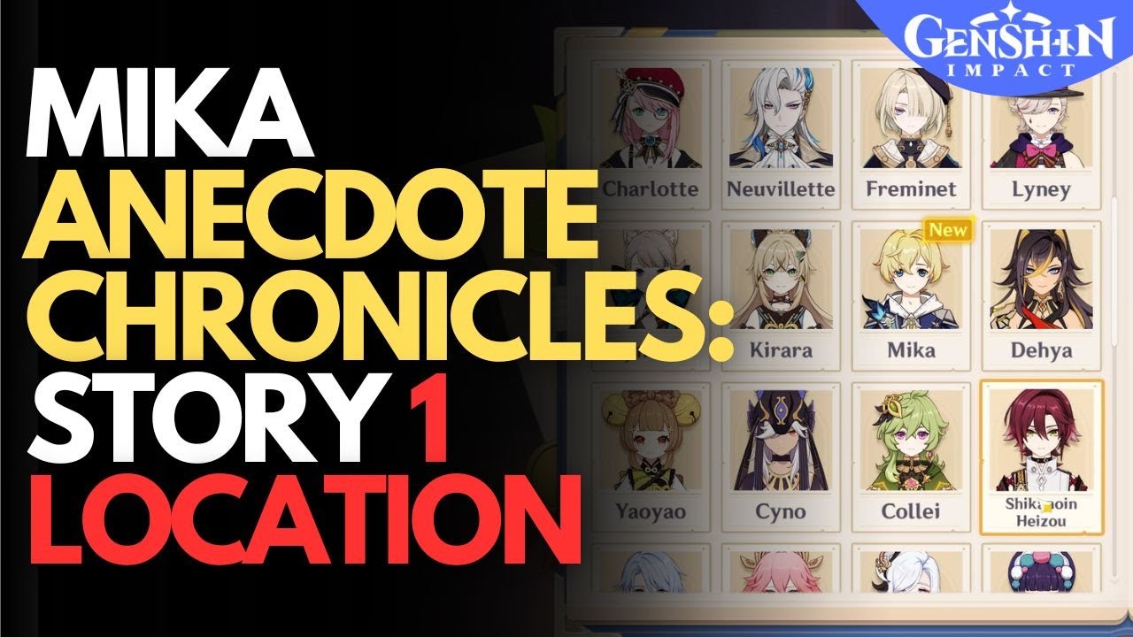 Anecdote Chronicles Mika Story 1 Location Genshin Impact 6.0 - YouTube