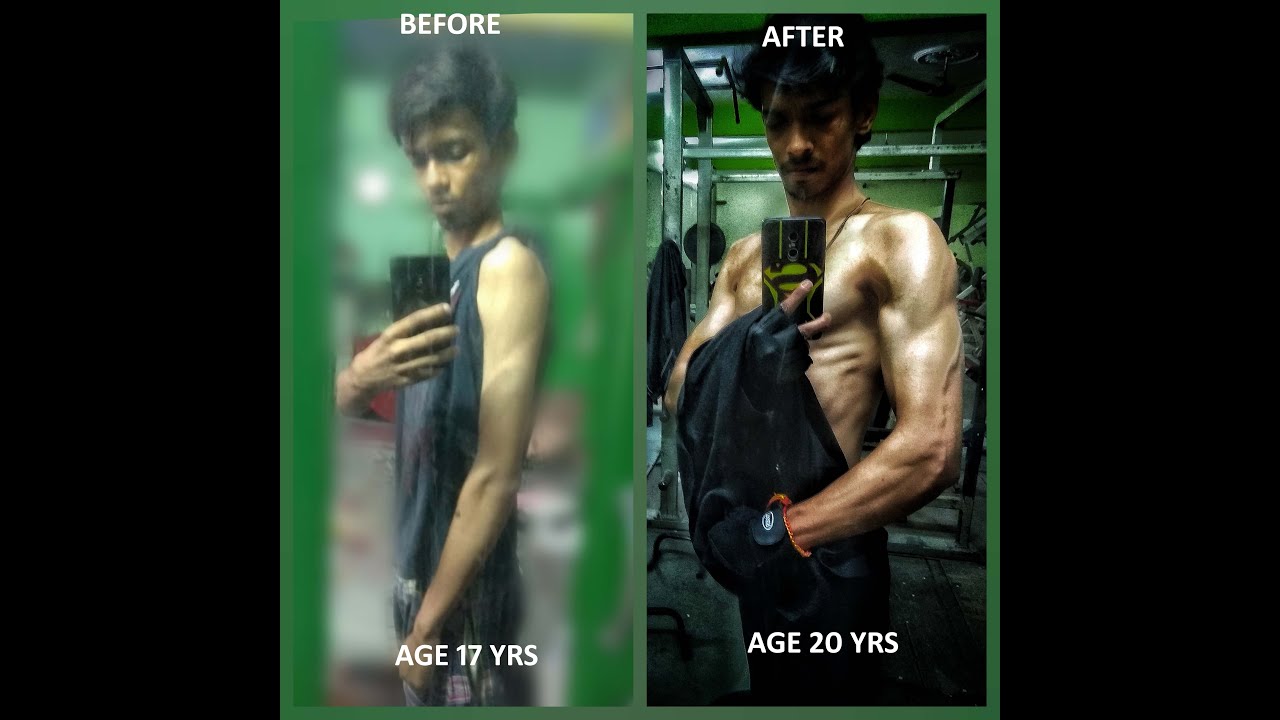 Indian natural body transformation (skinny to muscular)/Inspired from ...