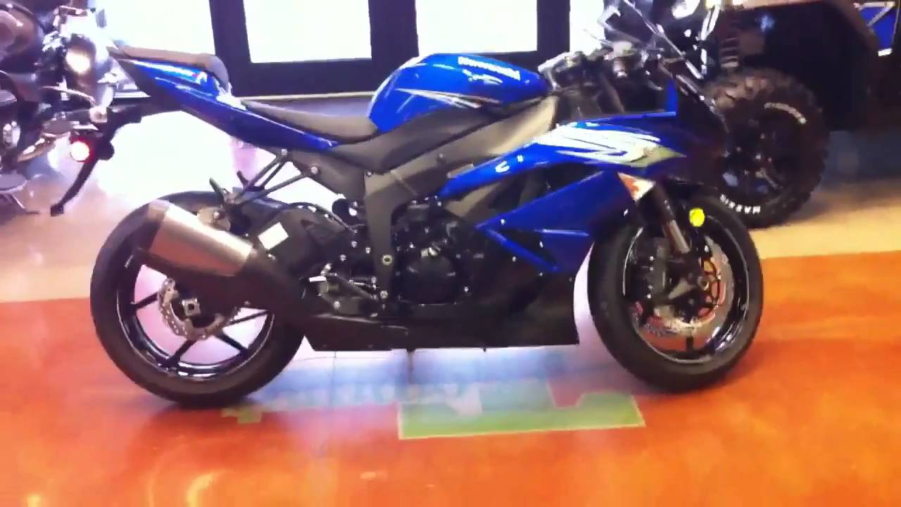 2011 Kawasaki ZX6R Blue/Black - YouTube