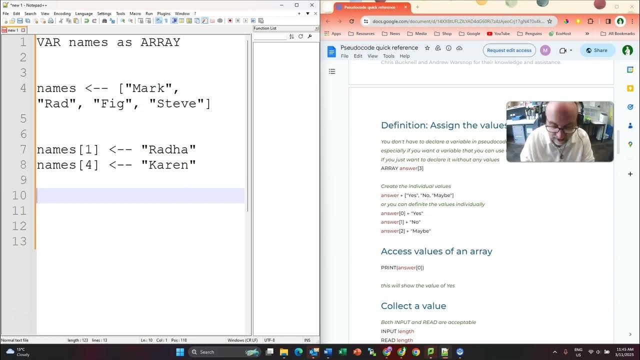 Array in Pseudocode - YouTube