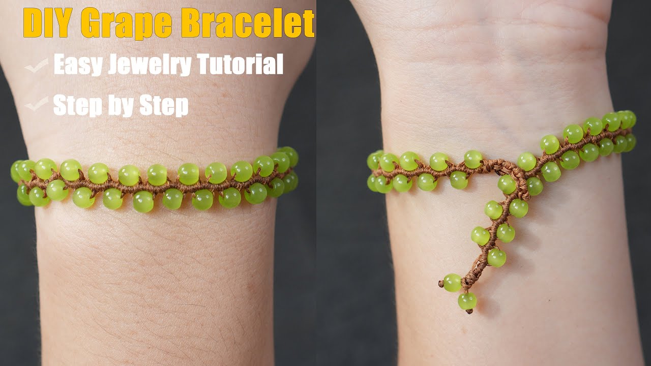 How to Make a DIY Grape Bracelet | Easy Beaded Jewelry Tutorial with ...