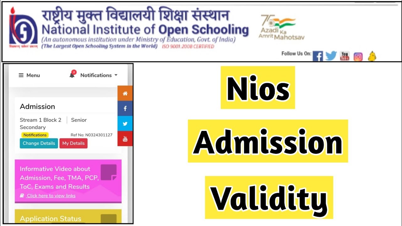 What is the validity of NIOS | Task Is Helping (NIOS) #ode #practical # ...