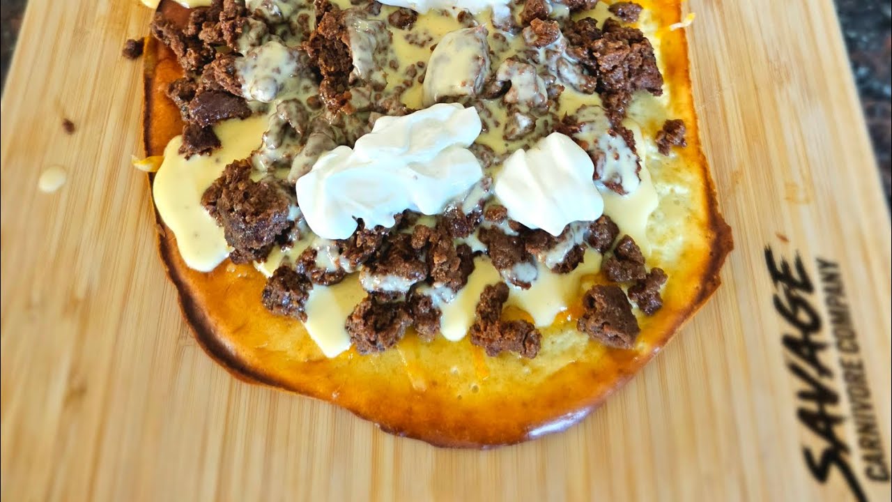Cheesy Bison Chorizo Flatbread - YouTube