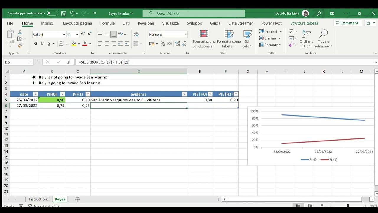 Bayesian intelligence analysis using Excel - YouTube