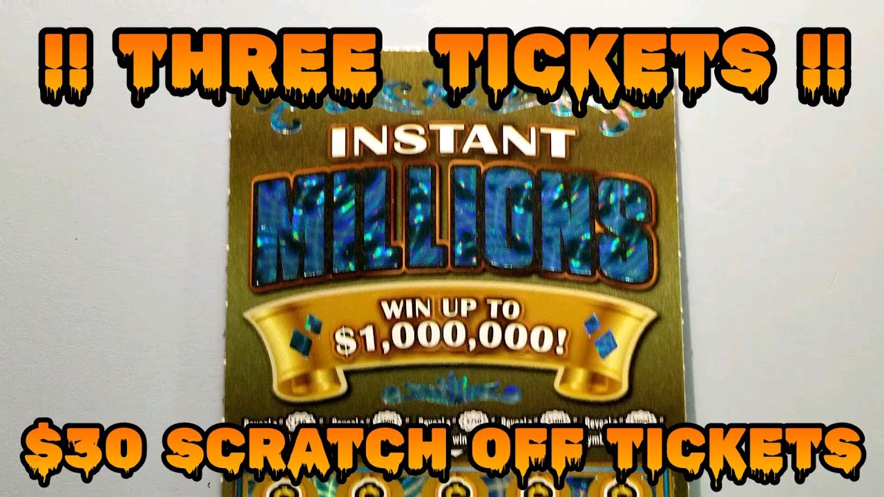 INSTANT MILLIONS !! PLAYING 3 TICKETS !! $30 MAINE scratch off tickets ...
