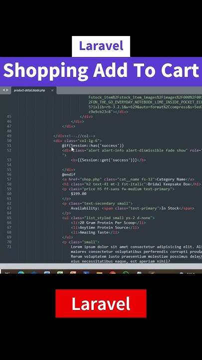Laravel Shopping Cart Shopping Cart Package In Laravel Youtube