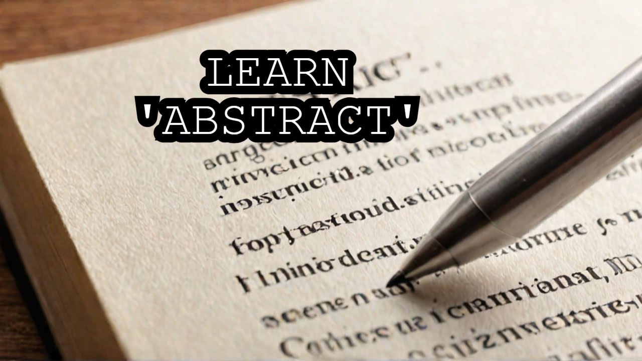 English Vocabulary: abstract (verb) - YouTube