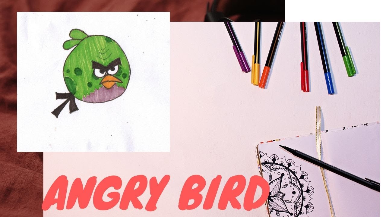 How to draw Angry Bird step by step - YouTube